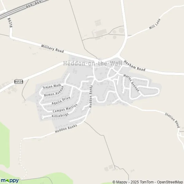 Map Heddon-on-the-Wall: map of Heddon-on-the-Wall (NE15 0) and practical information