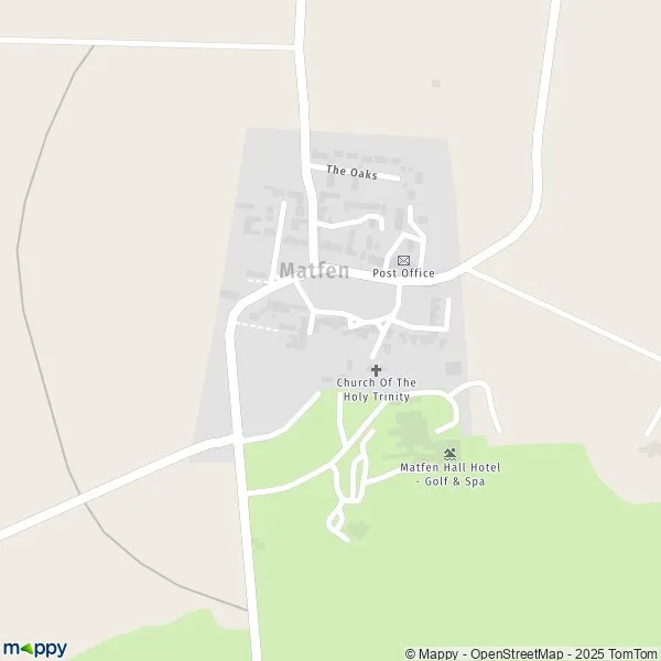 Map Matfen: map of Matfen (NE20 0) and practical information