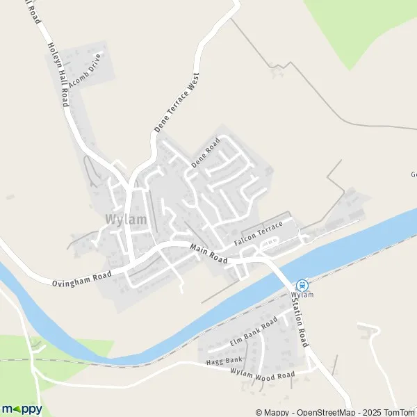 Map Wylam: map of Wylam (NE41 8) and practical information