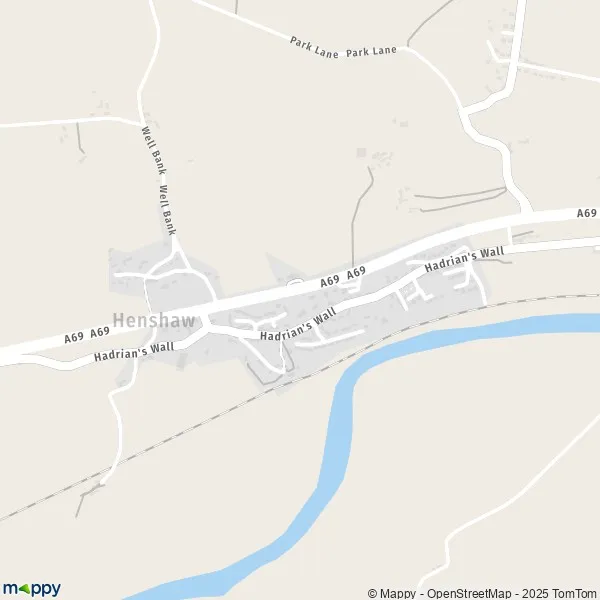 Map Henshaw: map of Henshaw (NE47 7) and practical information