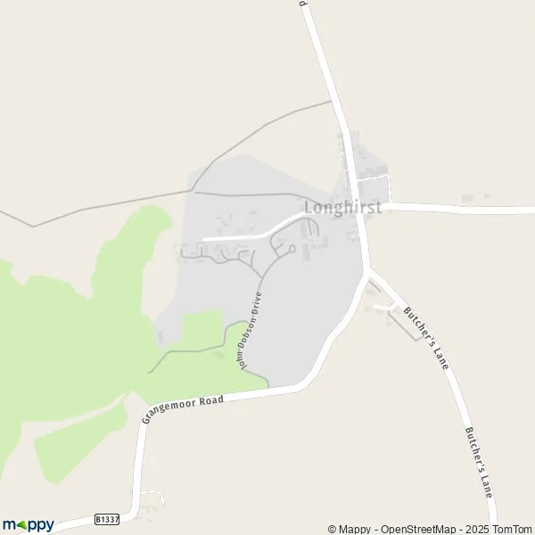 Map Longhirst: map of Longhirst (NE61 3) and practical information