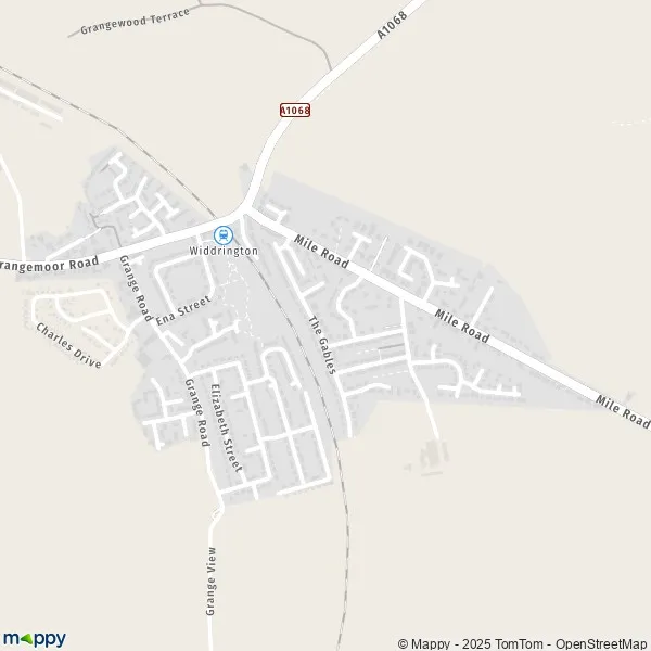Map Widdrington Station: map of Widdrington Station (NE61 5) and ...