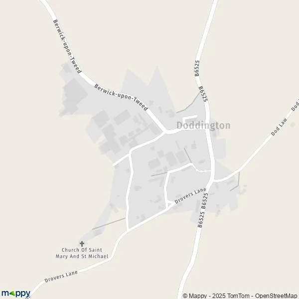 Map Doddington: map of Doddington (NE71 6) and practical information