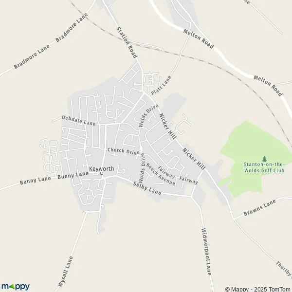 Map Keyworth: map of Keyworth (NG12 5) and practical information