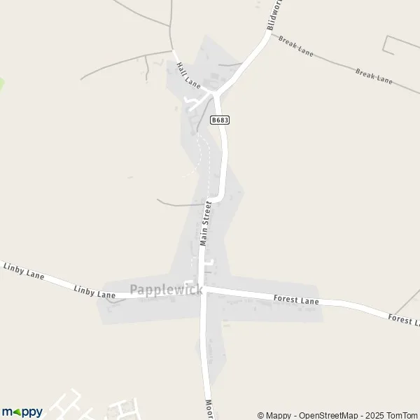 Map Papplewick: map of Papplewick (NG15 8) and practical information