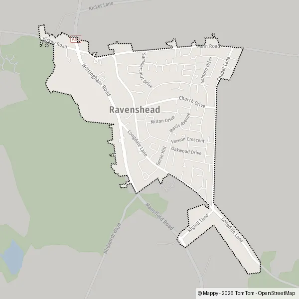 Map Ravenshead: map of Ravenshead (NG15 9) and practical information