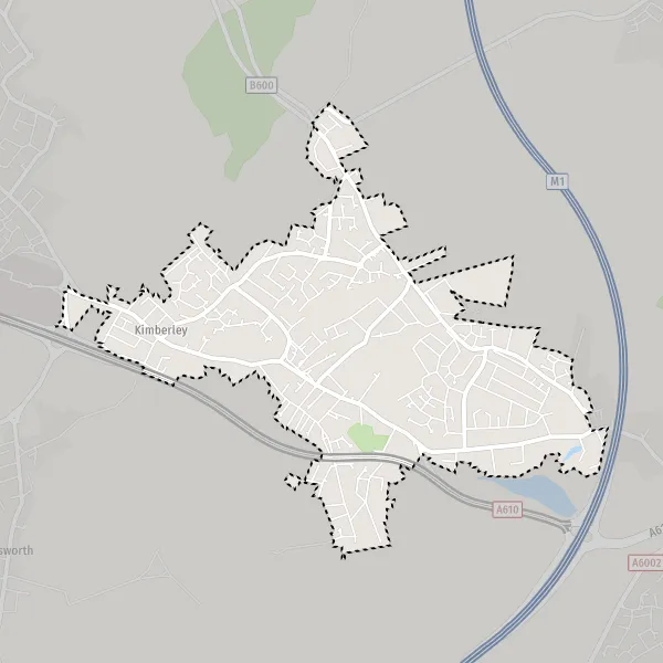 Map Kimberley: map of Kimberley (NG16 2) and practical information