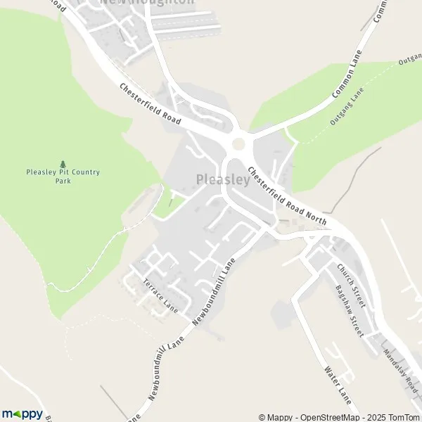 Map Pleasley: map of Pleasley (NG19 7) and practical information