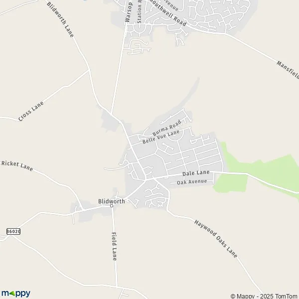 Map Blidworth: map of Blidworth (NG21 0) and practical information