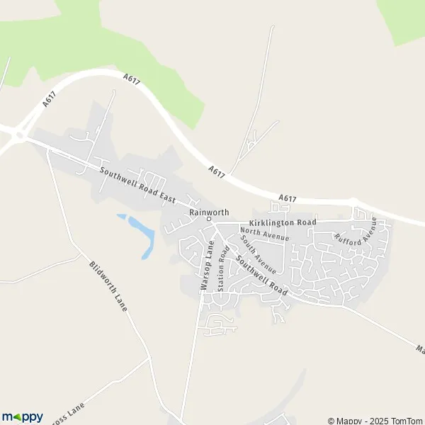 Map Rainworth: map of Rainworth (NG21 0) and practical information