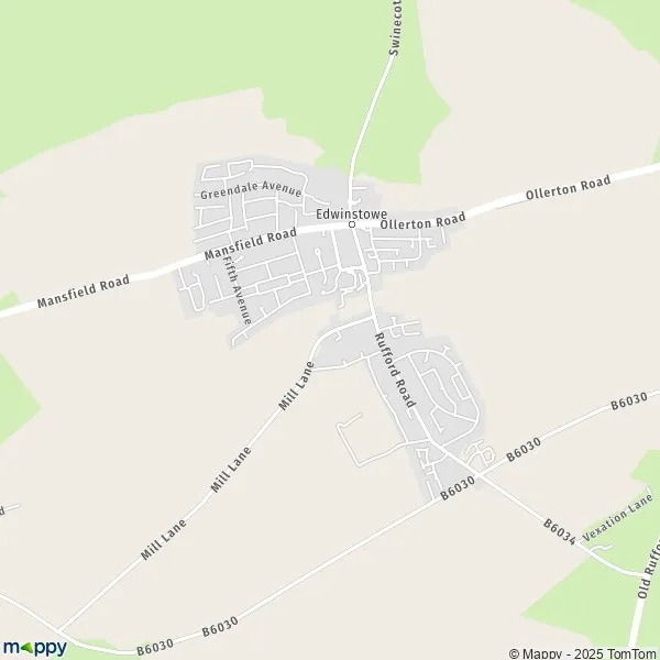 Map Edwinstowe: map of Edwinstowe (NG21 9) and practical information