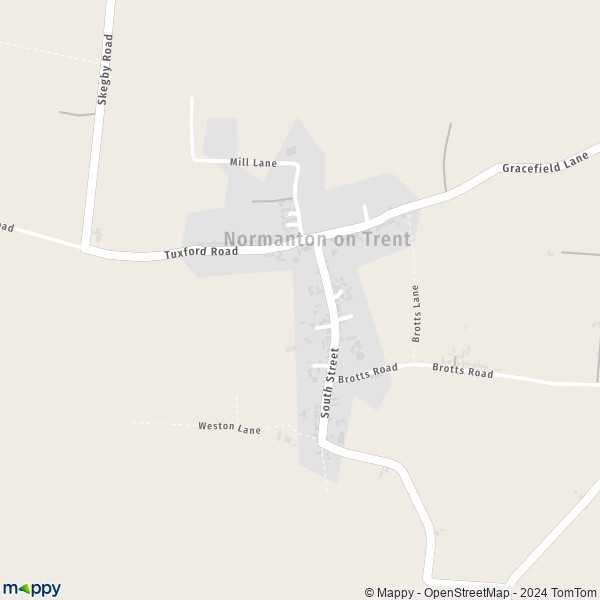 Map Normanton on Trent: map of Normanton on Trent (NG23 6) and ...