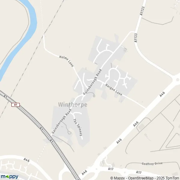 Map Winthorpe: map of Winthorpe (NG24 2) and practical information