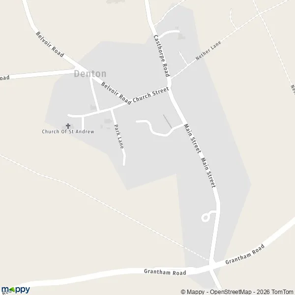 Map Denton: map of Denton (NG32 1) and practical information
