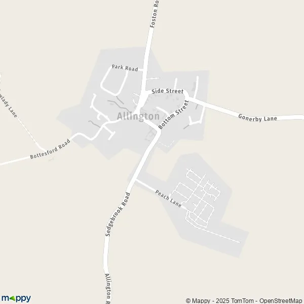 Map Allington: map of Allington (NG32 2) and practical information