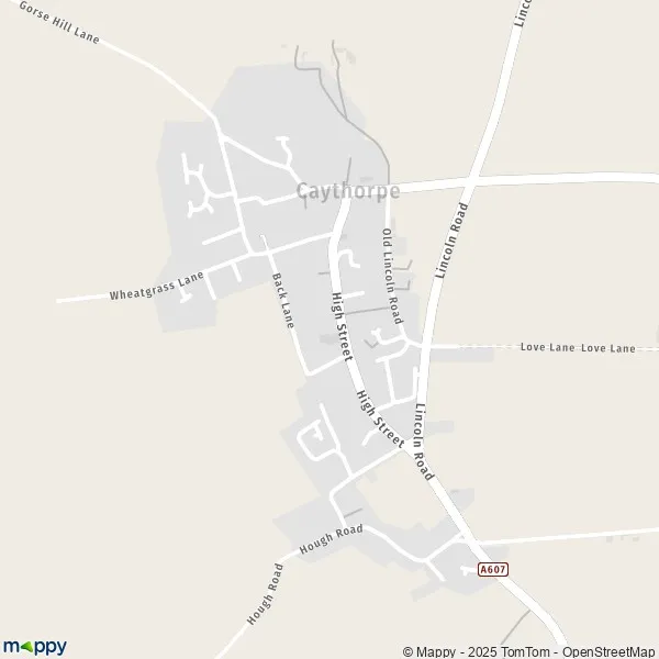 Map Caythorpe: map of Caythorpe (NG32 3) and practical information