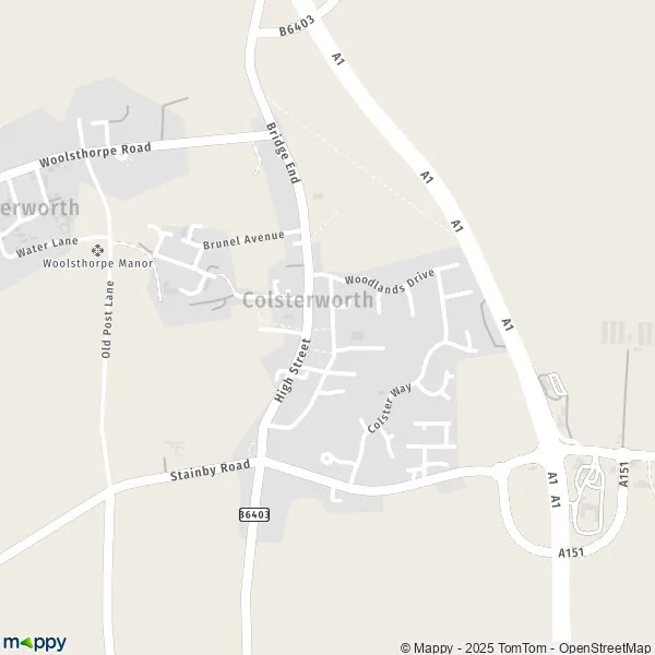 Map Colsterworth: map of Colsterworth (NG33 5) and practical information