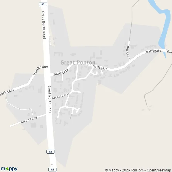 Map Great Ponton: map of Great Ponton (NG33 5) and practical information