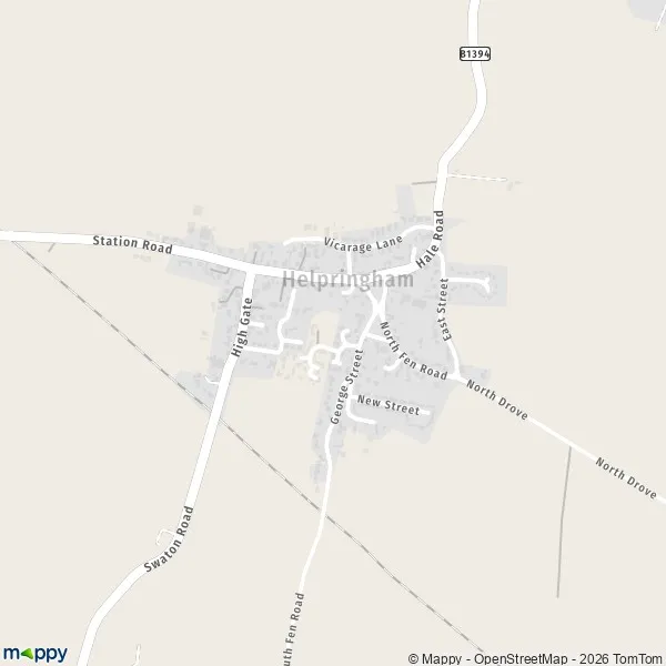 Map Helpringham: map of Helpringham (NG34 0) and practical information