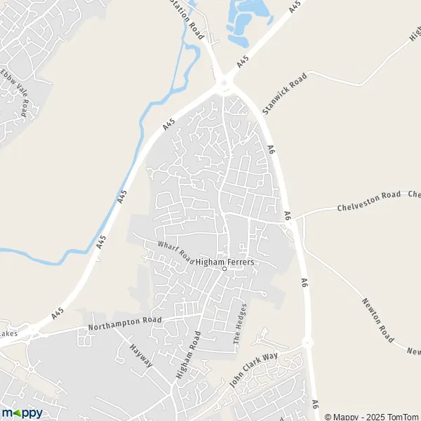 Map Higham Ferrers: map of Higham Ferrers (NN10 8) and practical ...