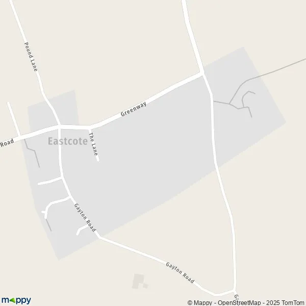 Map Eastcote: map of Eastcote (NN12 8) and practical information