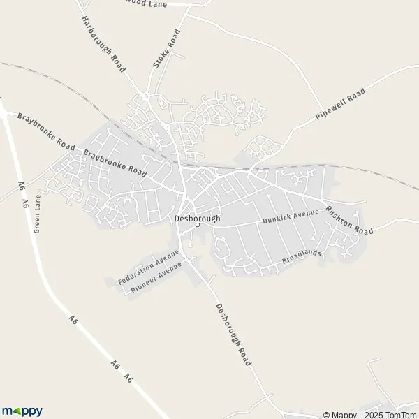 Map Desborough: map of Desborough (NN14 2) and practical information