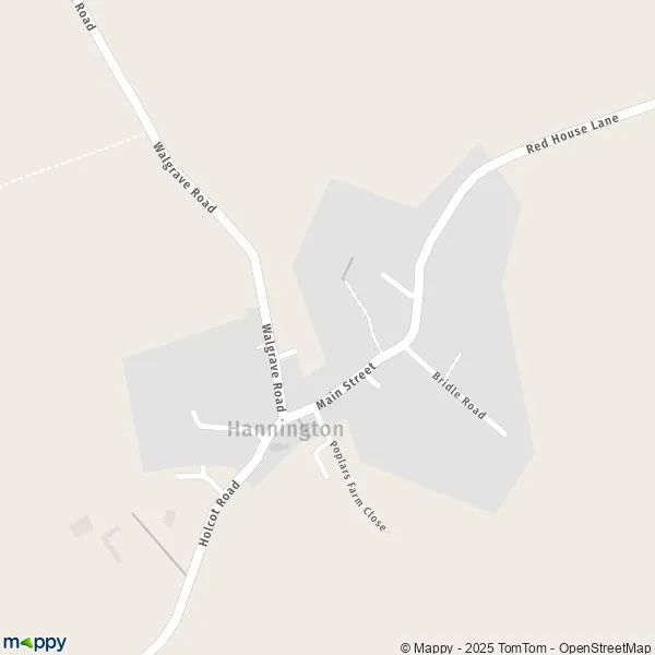 Map Hannington: map of Hannington (NN6 9) and practical information