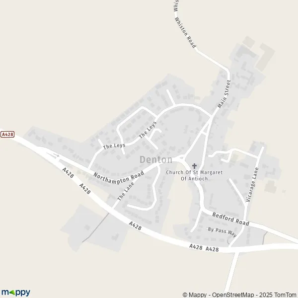 Map Denton: map of Denton (NN7 1) and practical information