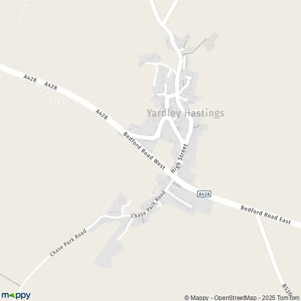 Map Yardley Hastings: map of Yardley Hastings (NN7 1) and practical ...