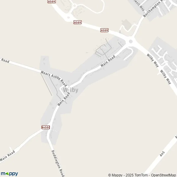 Map Wilby: map of Wilby (NN8 2) and practical information