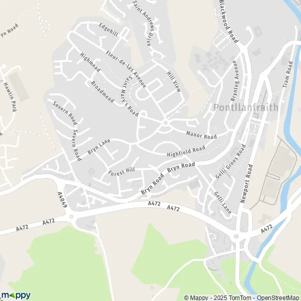 Map Pontllanfraith: map of Pontllanfraith (NP12 2) and practical ...