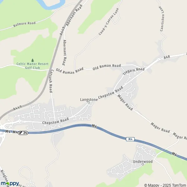 Map Langstone: map of Langstone (NP18 2) and practical information