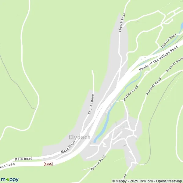 Map Clydach: map of Clydach (NP7 0) and practical information