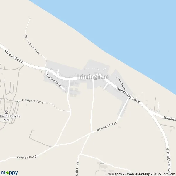 Map Trimingham: map of Trimingham (NR11 8) and practical information