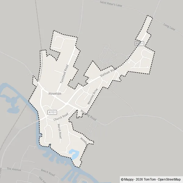 Map Hoveton: map of Hoveton (NR12 8) and practical information