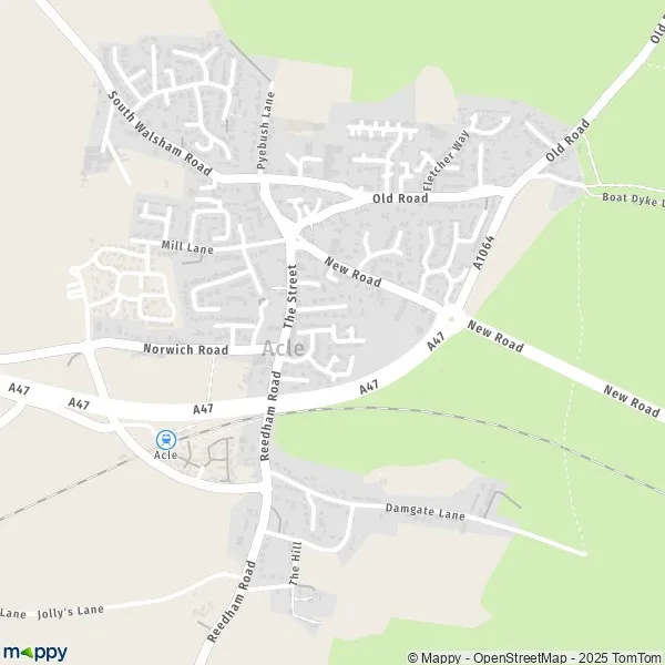 Map Acle: map of Acle (NR13 3) and practical information
