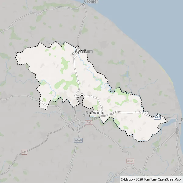 Map Broadland: map of Broadland (NR13 5) and practical information