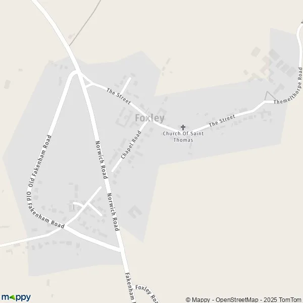 Map Foxley: map of Foxley (NR20 4) and practical information