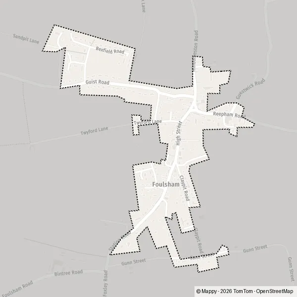 Map Foulsham: map of Foulsham (NR20 5) and practical information