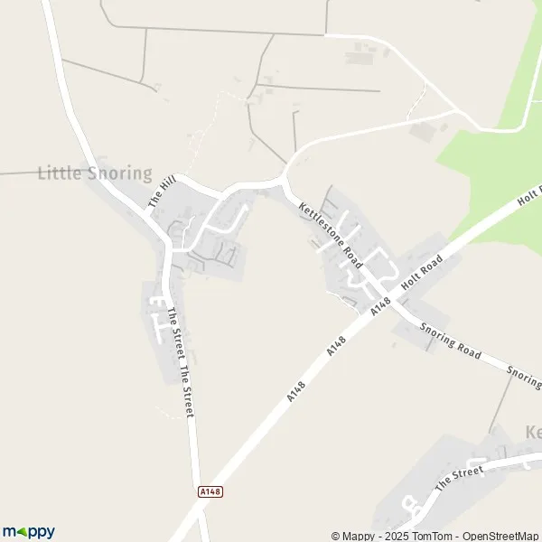 Map Little Snoring: map of Little Snoring (NR21 0) and practical ...