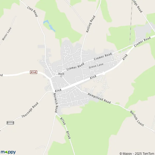 Map Holt: map of Holt (NR25 6) and practical information