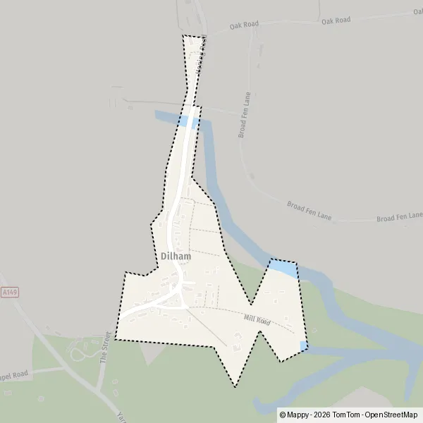 Map Dilham: map of Dilham (NR28 9) and practical information
