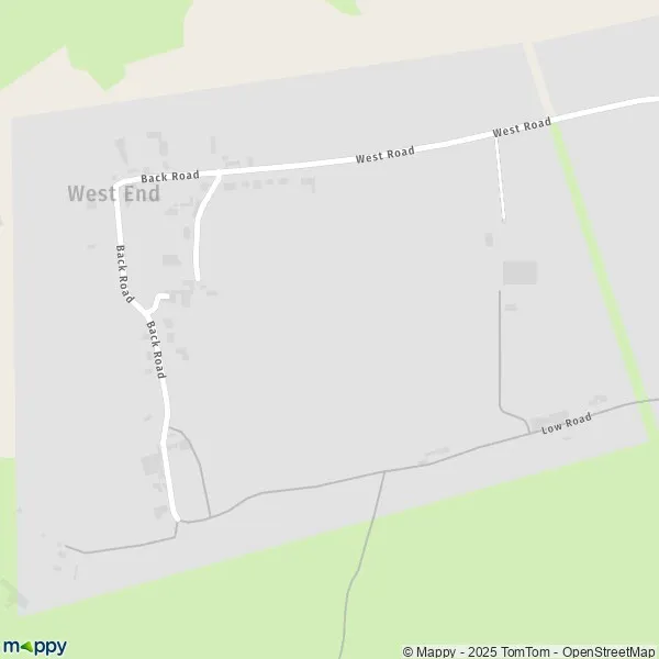 Map West End: map of West End (NR30 5) and practical information