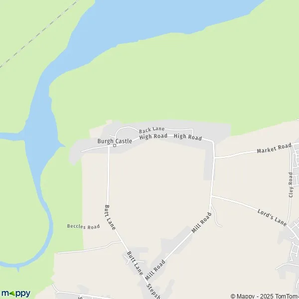 Map Burgh Castle: map of Burgh Castle (NR31 9) and practical information