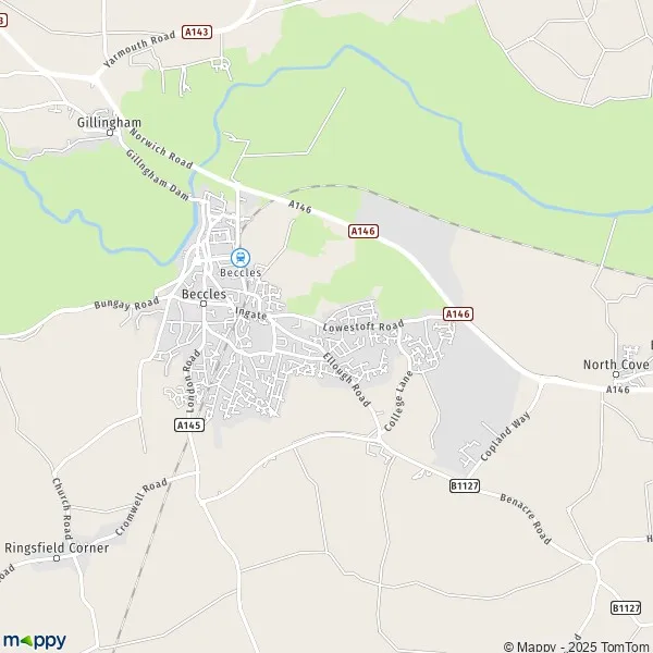 Map Beccles: map of Beccles (NR34 9) and practical information