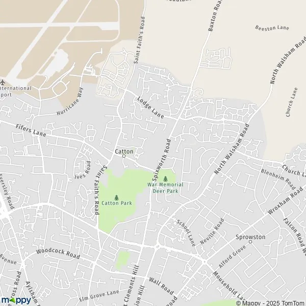 Map Catton: map of Catton (NR6 7) and practical information