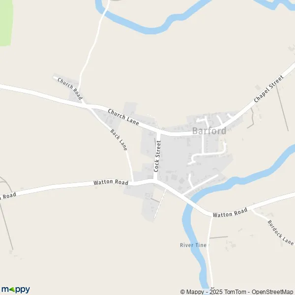 Map Barford: map of Barford (NR9 4) and practical information