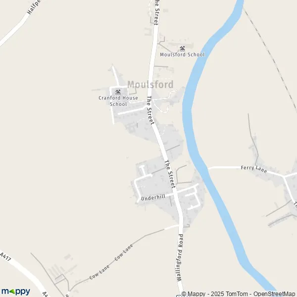 Map Moulsford: map of Moulsford (OX10 9) and practical information