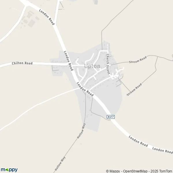 Map Upton: map of Upton (OX11 9) and practical information