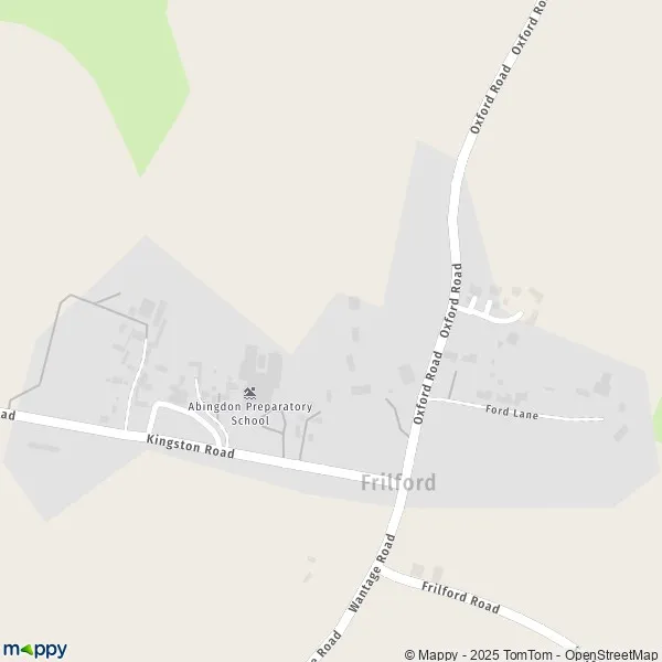 Map Frilford: map of Frilford (OX13 6) and practical information